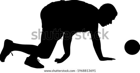 Silhouettes Soccer Players Ball On White Stock Vector Royalty Free