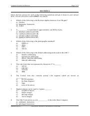 CSA Revision Docx Computer Systems Architecture Page Of SECTION A Select The Best