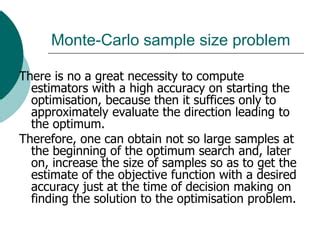Nonlinear Stochastic Programming By The Monte Carlo Method PPT
