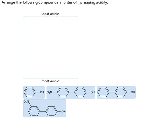 Solved Arrange The Following Compounds In Order Of Increa
