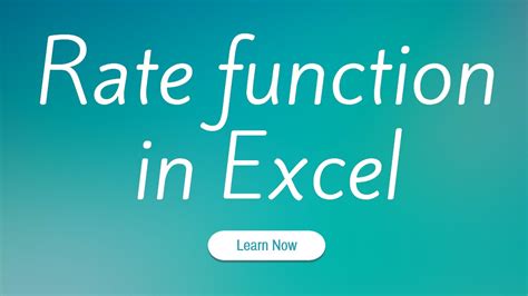 How To Use Rate Function In Excel Sheet Design Talk