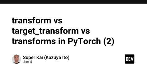 Transform Vs Targettransform Vs Transforms In Pytorch 2 Dev Community