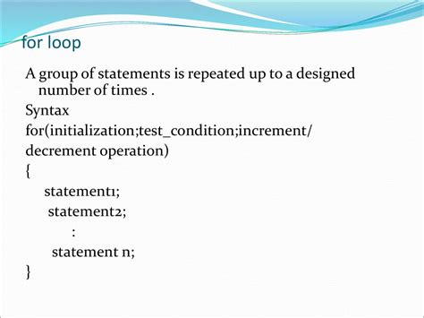 loops prof gaikwad varsha p information technology dept ppt download