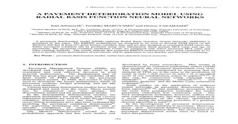 Pdf A Pavement Deterioration Model Using Radial Basis Dokumentips
