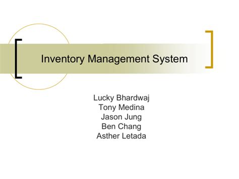 Inventory Management System Presentation