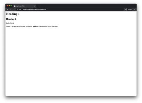 The First Html Document F