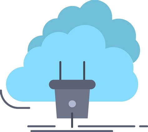 Cloud Connection Energy Network Power Flat Color Icon Vector 18007780 Vector Art At Vecteezy