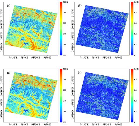 Figure 1 From Retrieval Of Land Surface Temperature With Topographic Effect Correction From