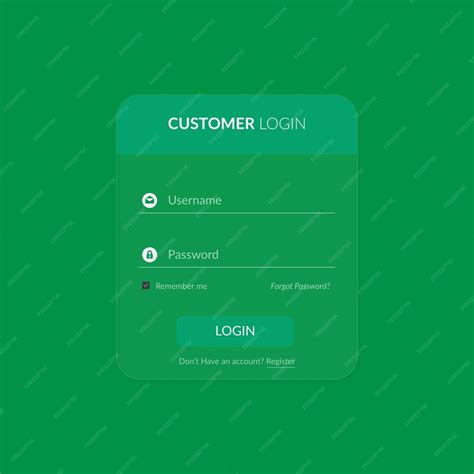 로그인 페이지 Ui 디자인 프리미엄 벡터