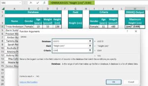 Dmax Excel Function Formula Examples How To Use
