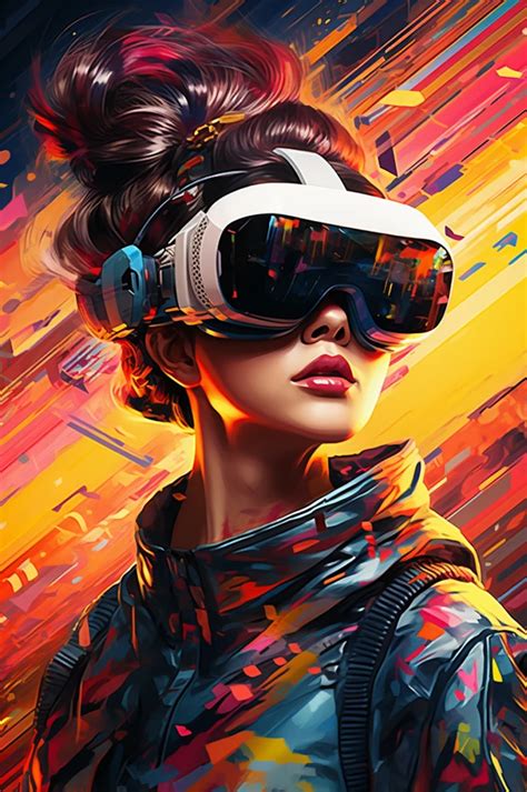 Ai数字艺术潮流时尚vr眼镜女孩图片 众图网 花瓣网