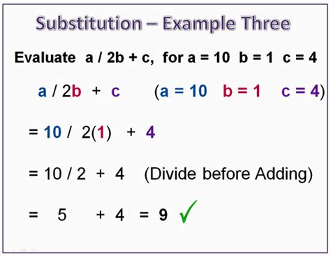 Algebra Substitution Positive Numbers Passys World Of Mathematics