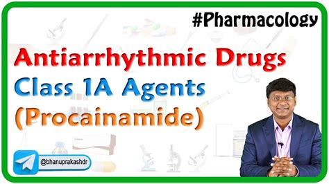 Antiarrhythmic Drugs Class 1a Agents Procainamide Youtube