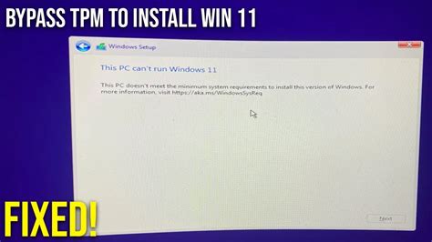 Bypass Fix This Pc Cant Run Windows 11 How To Install Windows 11 Without Meeting