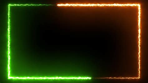 Abstract Animated Light Neon Effect Rectangle Frame Loop Background For Presentation 19834809