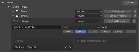 More Sculpt Modes For The Shift Left Mouse Hotkey Usability