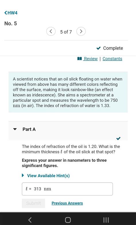 Solved c part Air کرام 行 water n Chegg com
