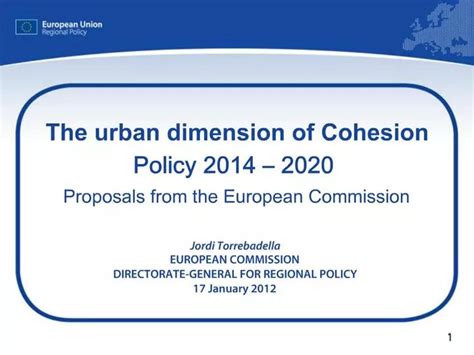 Ppt The Urban Dimension Of Cohesion Policy 2014 2020 Powerpoint