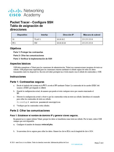 136 Packet Tracer Configure Sshes Xl Descargar Gratis Pdf