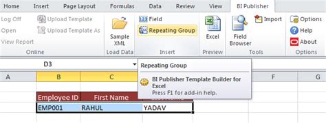 Oracle Applications Technical Creating Excel Template For Oracle Applications