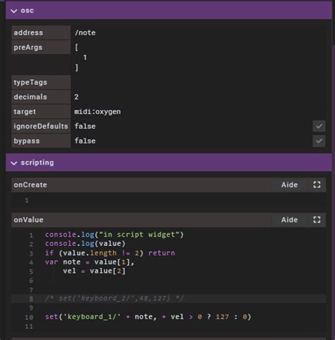 Keyboard Widget How To Display Notes Received From An External