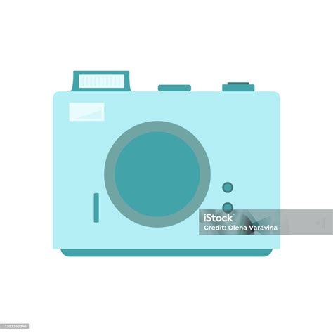사진 카메라 간단한 플랫 스타일 벡터 트렌디 한 일러스트 액세서리 항해 여행 인사말 카드 초대장 여름 휴가 디자인클립아트 갇힌에 대한 스톡 벡터 아트 및 기타 이미지