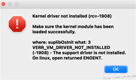 Virtualbox Kernel Driver Not Installedrc 1908 Hui Wangs Blog