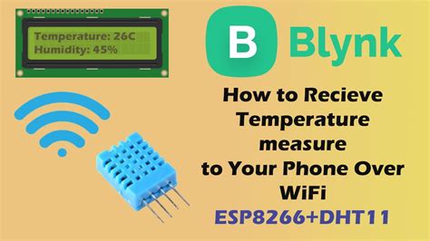 blynk esp8266 dht11 temperature sensor easy steps youtube