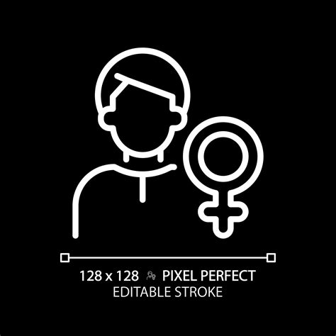 Animus Pixel Perfect White Linear Icon For Dark Theme Image Of Man