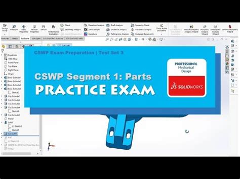 SOLIDWORKS CSWP Segment 2 Practice Test Set 3 BW Engineering YouTube
