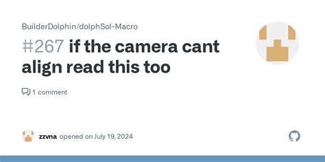 If The Camera Cant Align Read This Too · Issue 267 · Builderdolphin