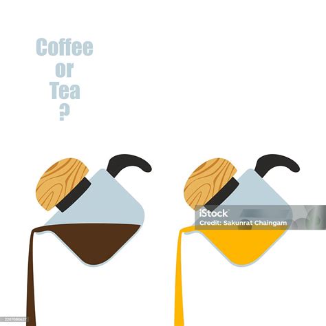 갓 볶은 커피 음료와 분쇄 커피 음료의 벡터 일러스트 레이 션 세트입니다 향기로운 커피 주전자에 담긴 커피나 차 미니멀리스트 스타일의 그래픽 음식 음료 및 커피 숍의 배경에