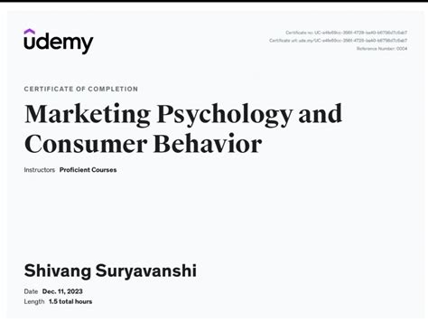 shivang suryavanshi on linkedin successfully completed my certification in marketing psychology
