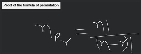 Proof Of The Formula Of Permutation Filo
