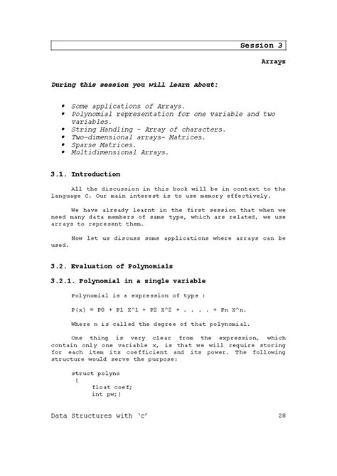 Session 03 Advance Data Structure Session 3 Arrays During This