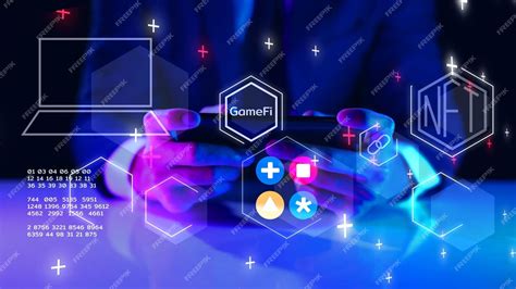 Premium Photo Gamefi Defi Futuristic Nft Gamefi Decentralized Finance Play To Earn Game Online