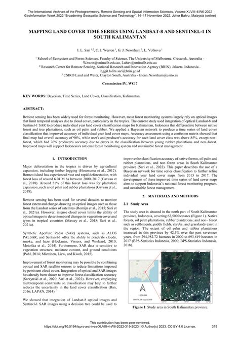 Pdf Mapping Land Cover Time Series Using Landsat 8 And Sentinel 1 In South Kalimantan