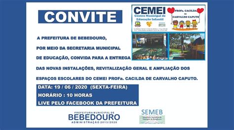 Prefeitura Entregar Novos Espa Os Da Cemei Professora Cacilda De