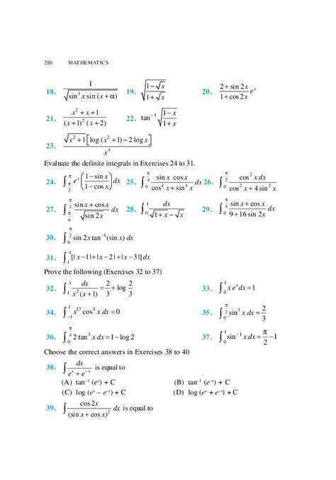 Ncert Book Class 12 Maths Chapter 7 Integrals Pdf Aglasem
