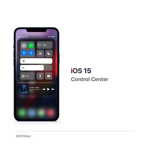 Ios 15 Control Center Concept On Behance