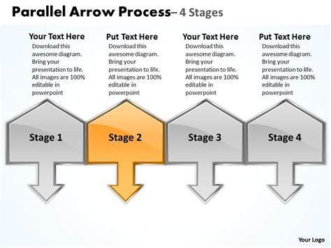 Parallel Arrow Process Presentation PowerPoint Images Example Of PPT Presentation PPT