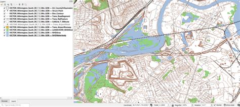 Usgs Topo Map Vector Layers For Gis At These Coordinates