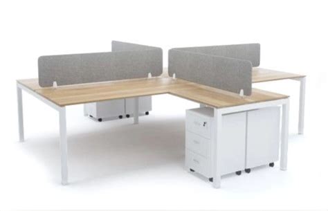 Office Workstation Table Cluster Of 4 Seater Office Panel Office