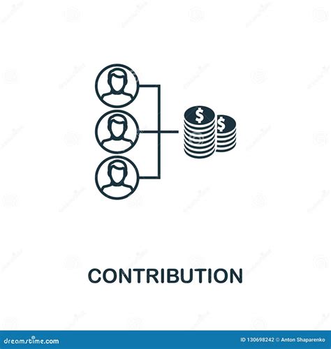 Contribution Outline Icon Premium Style Design From Project Management Icons Collection Simple