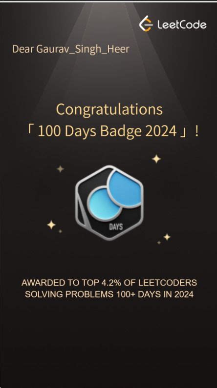 Gaurav Singh Heer On Linkedin 100daysofleetcode2k24 Codingjourney
