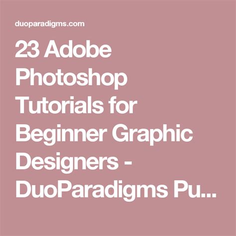 Adobe Photoshop Tutorials For Beginners Runnerjoker
