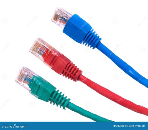 I Cavi Di Ethernet Hanno Isolato Fotografia Stock Immagine Di Gomma Tecnologia 3372904