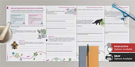 Species Exponential Growth And Loss Activity Teacher Made