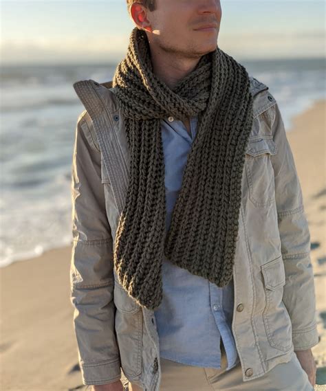 Free Chunky Mens Crochet Scarf Pattern Jewels And Jones