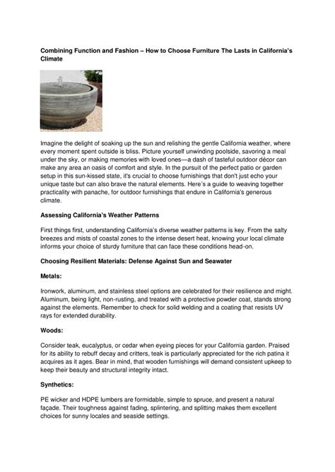 Ppt Combining Function And Fashion How To Choose Furniture The Lasts In California